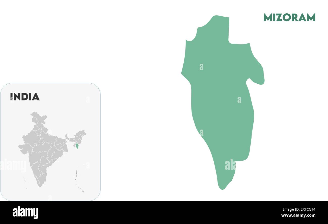 Mizoram State Map1, State of India, Republic of India, government ...