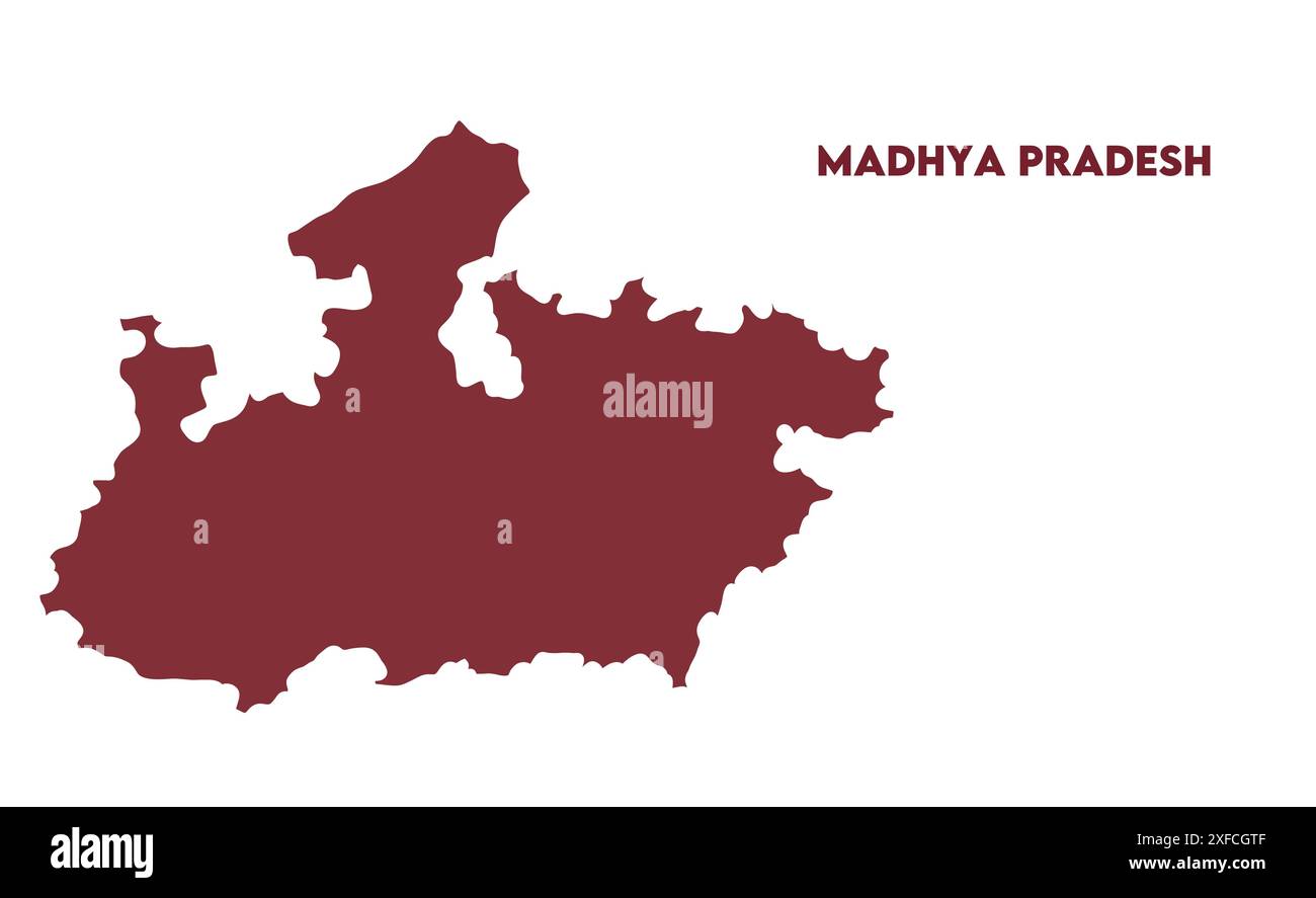 Madhya Pradesh vector map1, State of India, Republic of India ...