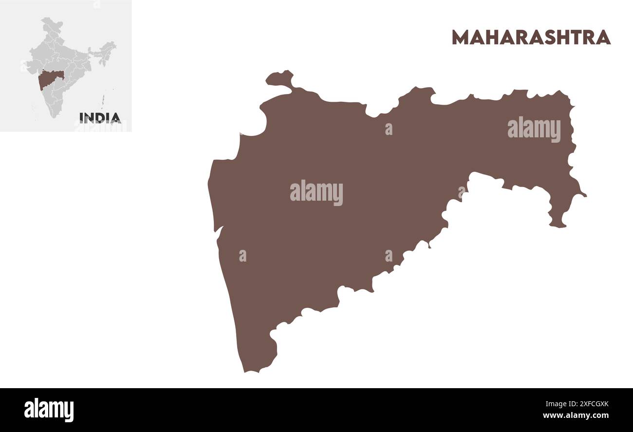 Maharashtra administrative map1, State of India, Republic of India ...