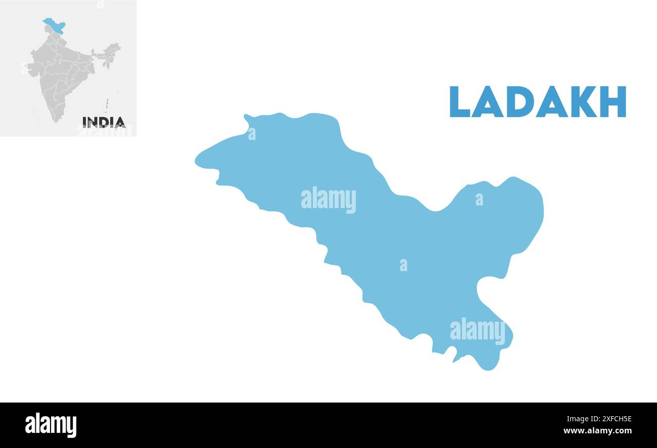 Ladakh administrative map1, State of India, Republic of India ...