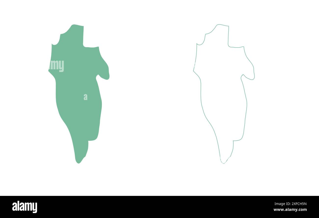 Mizoram State Map vector1, State of India, Republic of India ...
