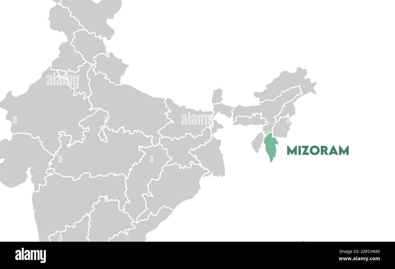 Mizoram india asia map hi-res stock photography and images - Alamy