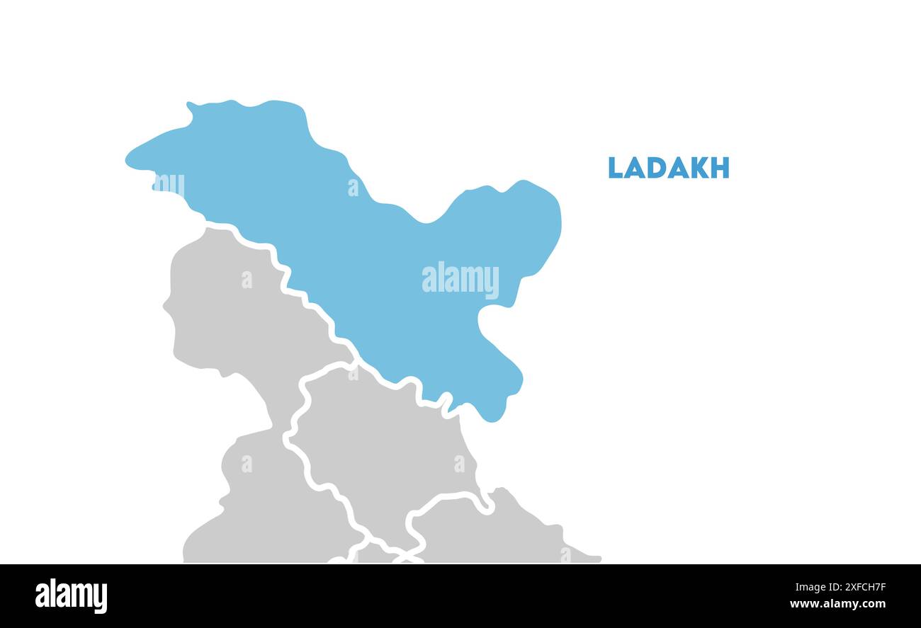 Ladakh Map highlighted1, State of India, Republic of India, government ...