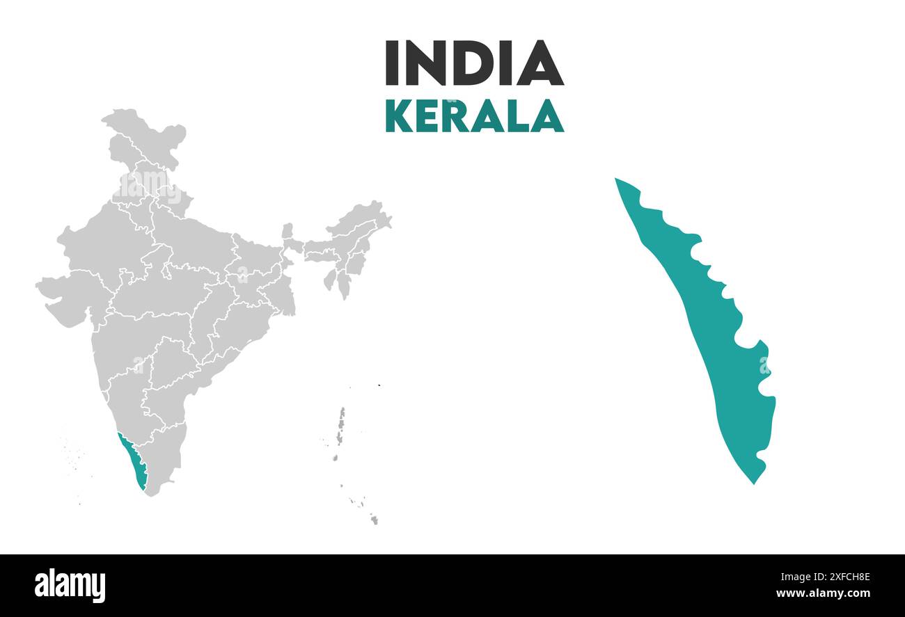 Kerala map hi-res stock photography and images - Alamy