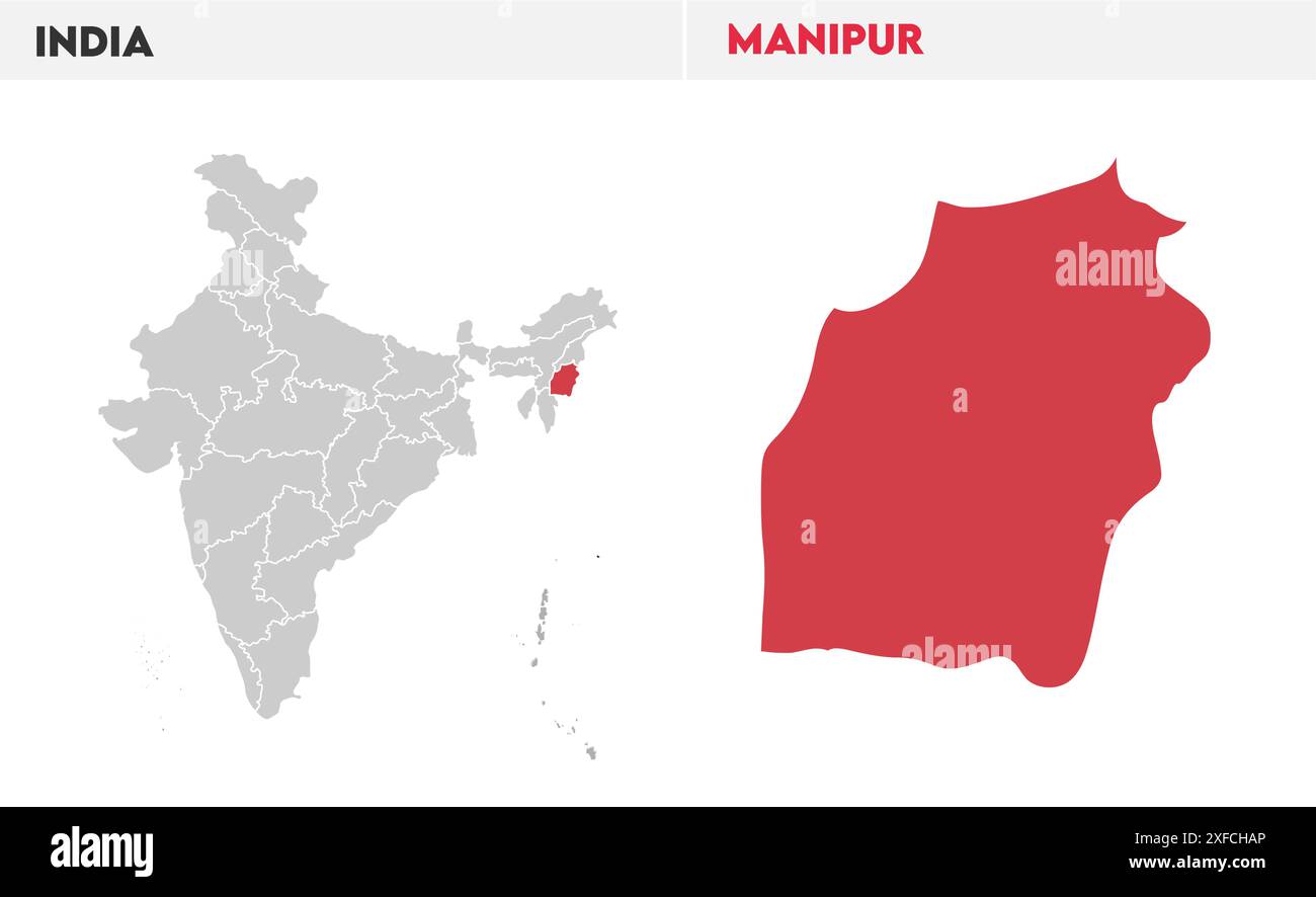 Manipur map illustration1, State of India, Republic of India ...
