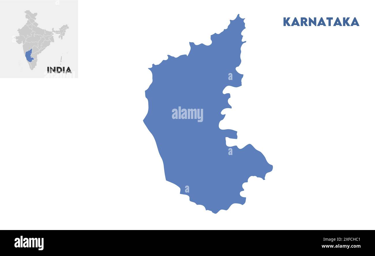 Karnataka state map1 hi-res stock photography and images - Alamy