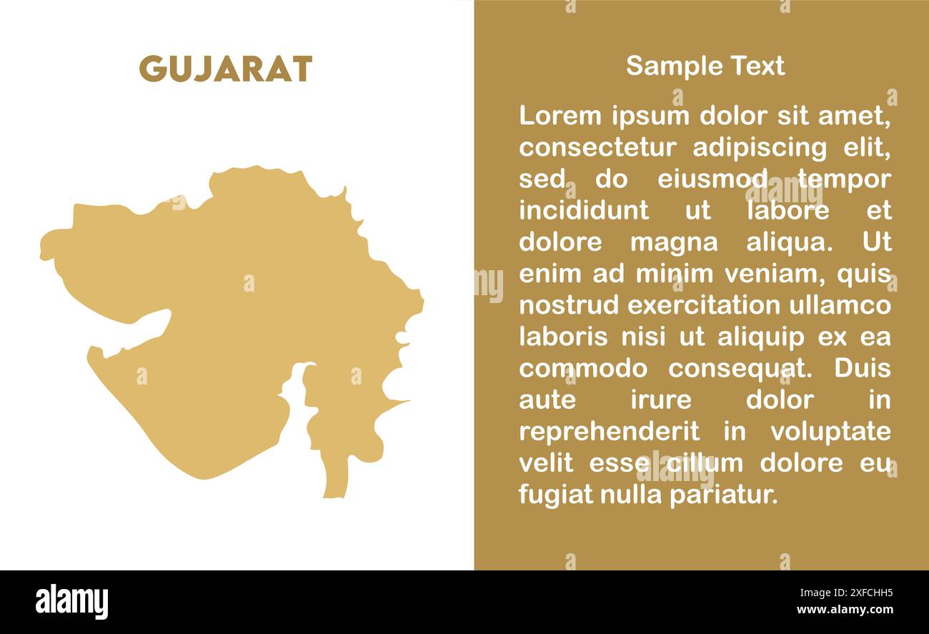 Gujarat Map design1, State of India, Republic of India, government ...