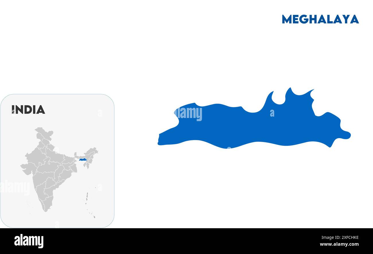 Meghalaya State Map1, State of India, Republic of India, government ...
