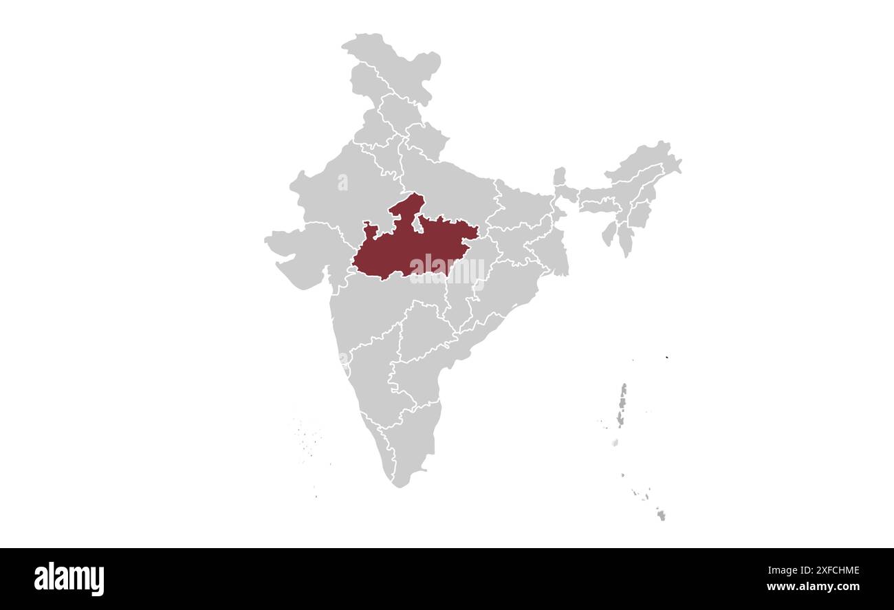 Madhya Pradesh political map1, State of India, Republic of India ...