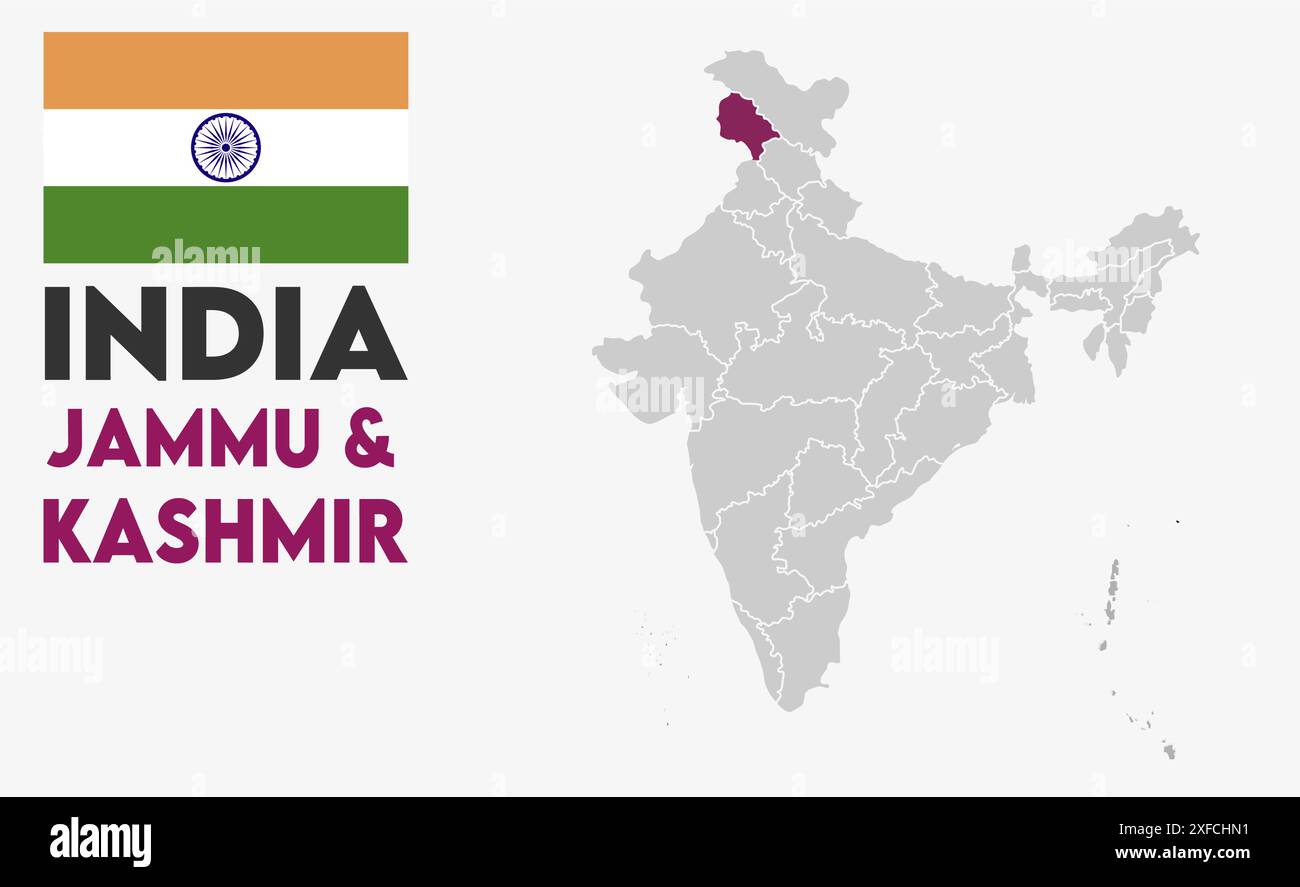Jammu and Kashmir Map image1, State of India, Republic of India, government, Political map ...