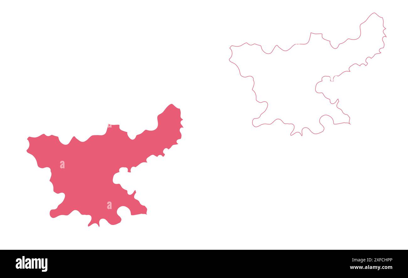 Jharkhand State Map vector1, State of India, Republic of India ...