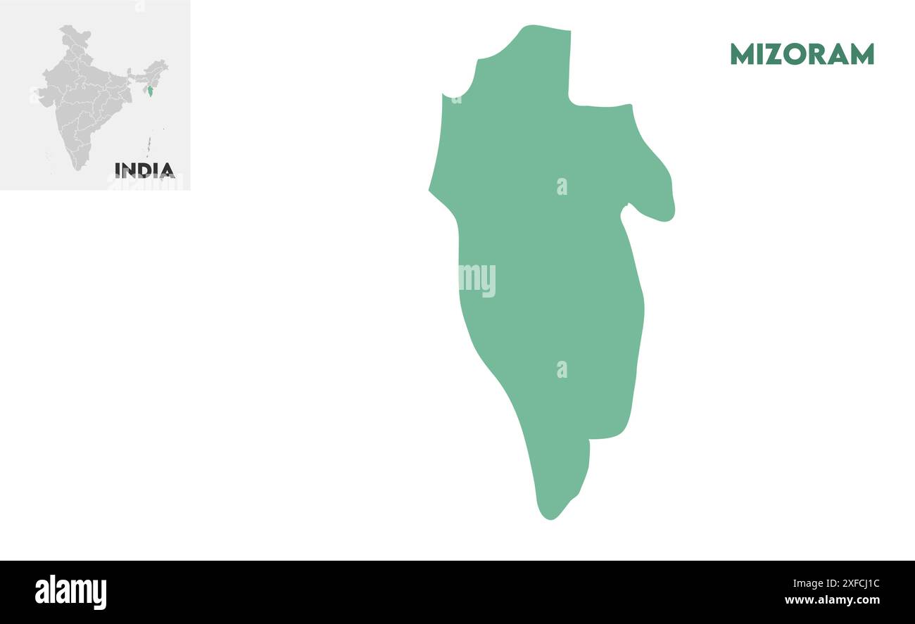 Mizoram india asia map hi-res stock photography and images - Alamy