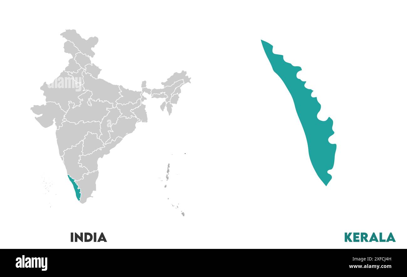 Kerala Map1, State of India, Republic of India, government, Political ...