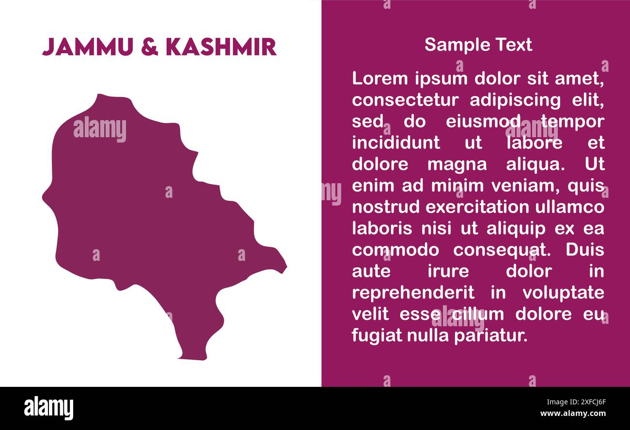 Jammu and Kashmir Map design1, State of India, Republic of India, government, Political map ...
