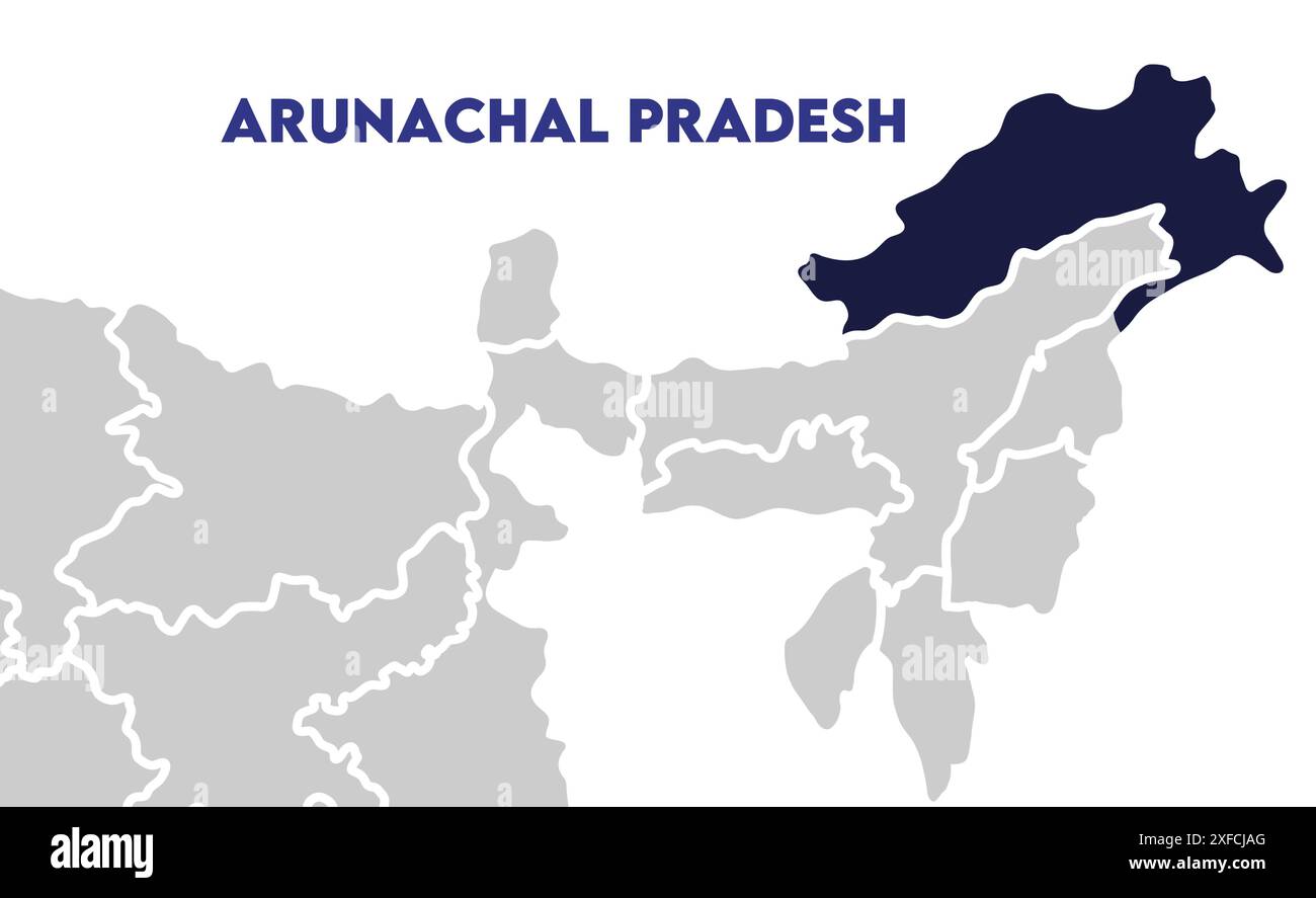 Arunachal Pradesh Map highlighted1, State of India, Republic of India, government, Political map ...