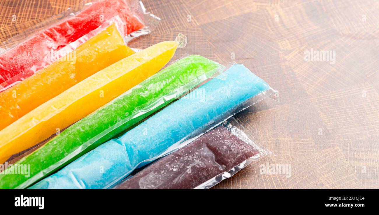 Rainbow popsicles hi-res stock photography and images - Alamy