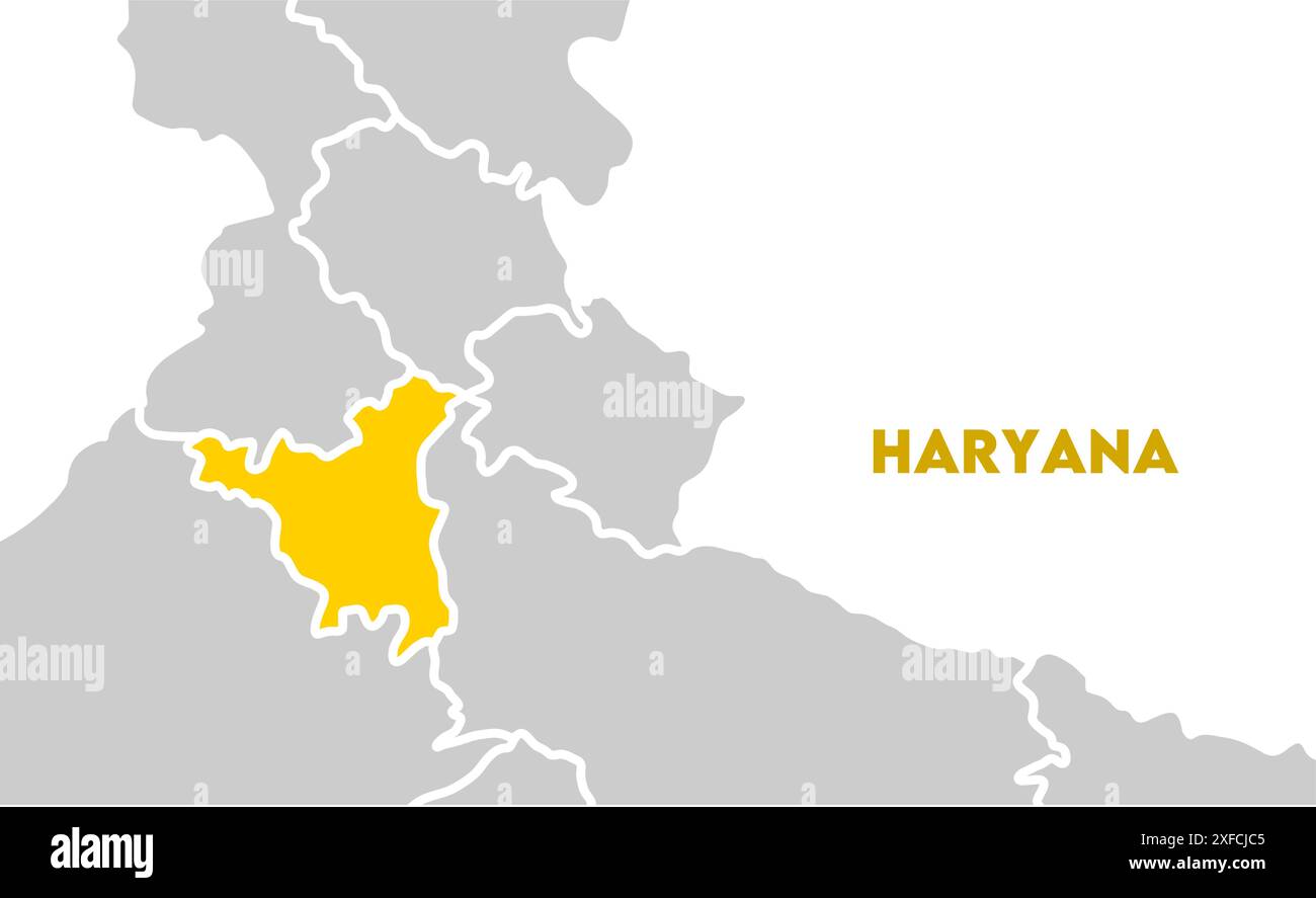 Haryana Map highlighted1, State of India, Republic of India, government ...
