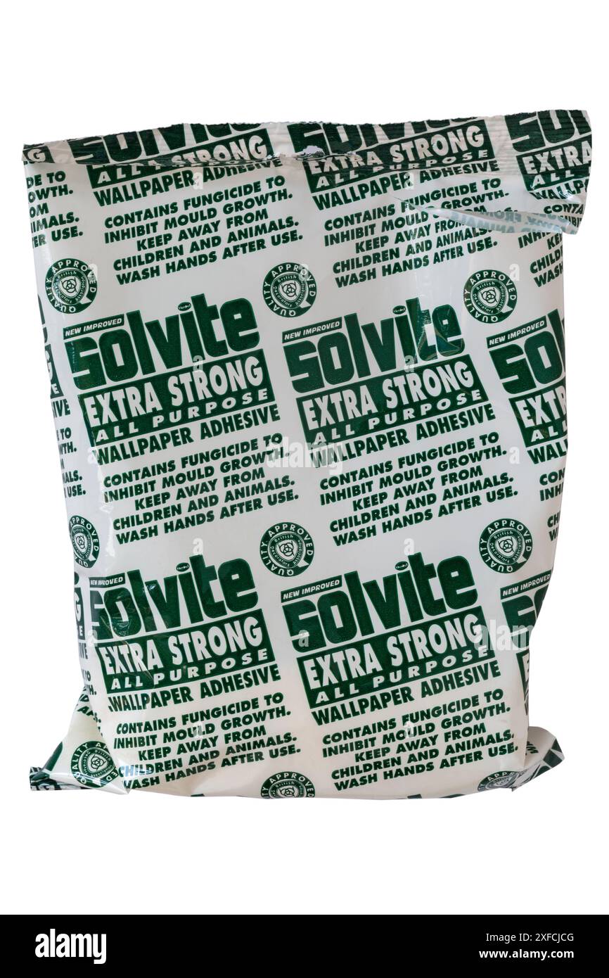 packet of opened Solvite extra strong all purpose wallpaper adhesive ...