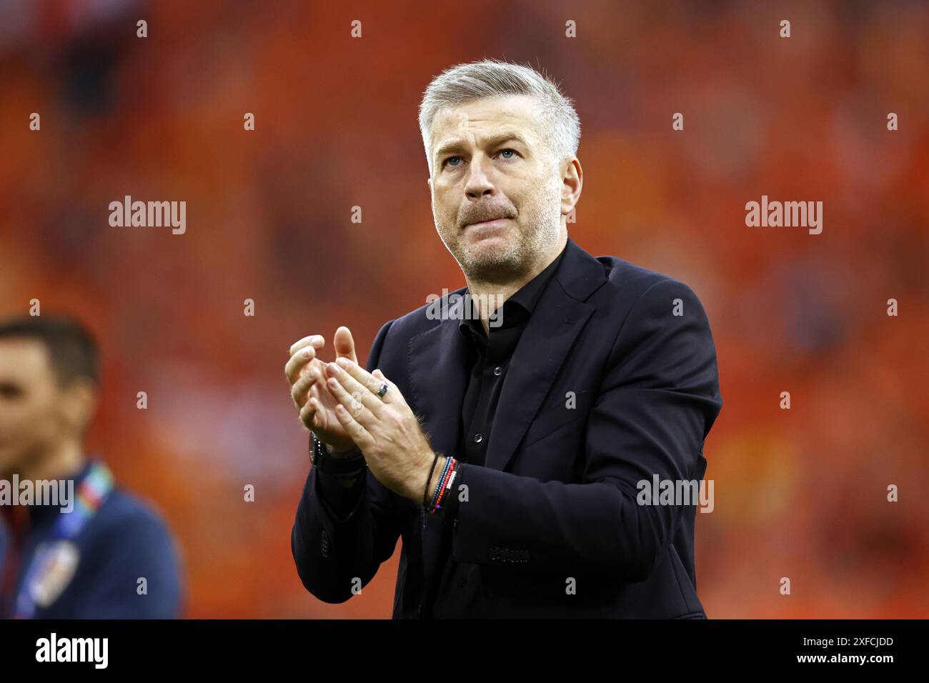 MUNICH - Romania coach Edward Iordanescu disappointment after the UEFA ...