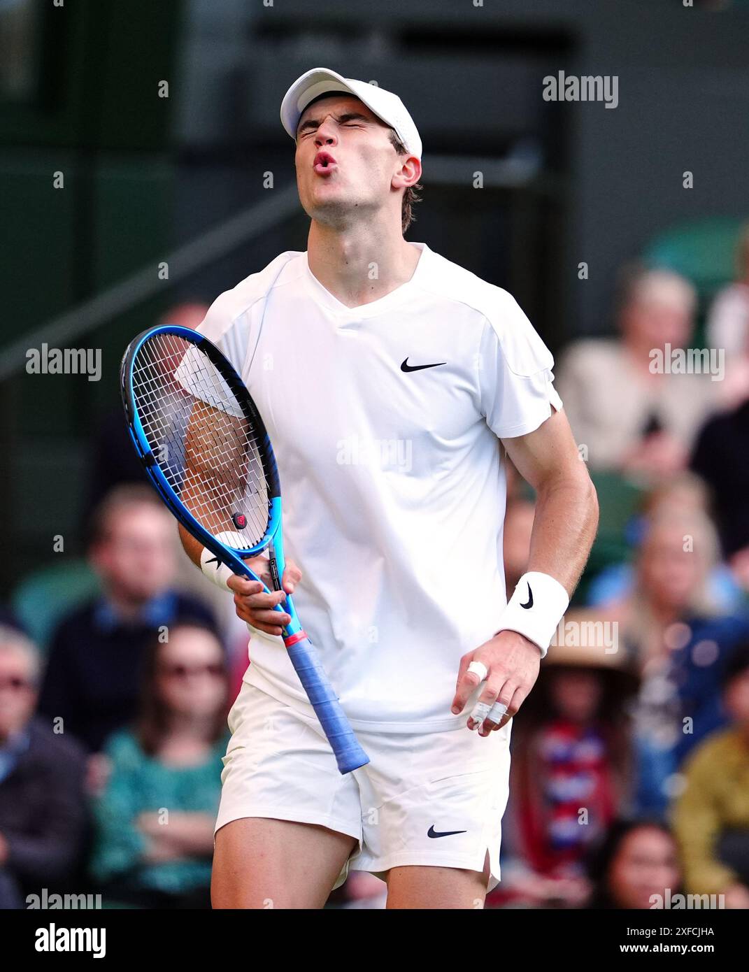 Jack Draper during his match against Elias Ymer (not pictured) on day ...