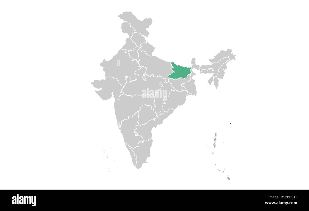 Bihar political map1, State of India, Republic of India, government ...