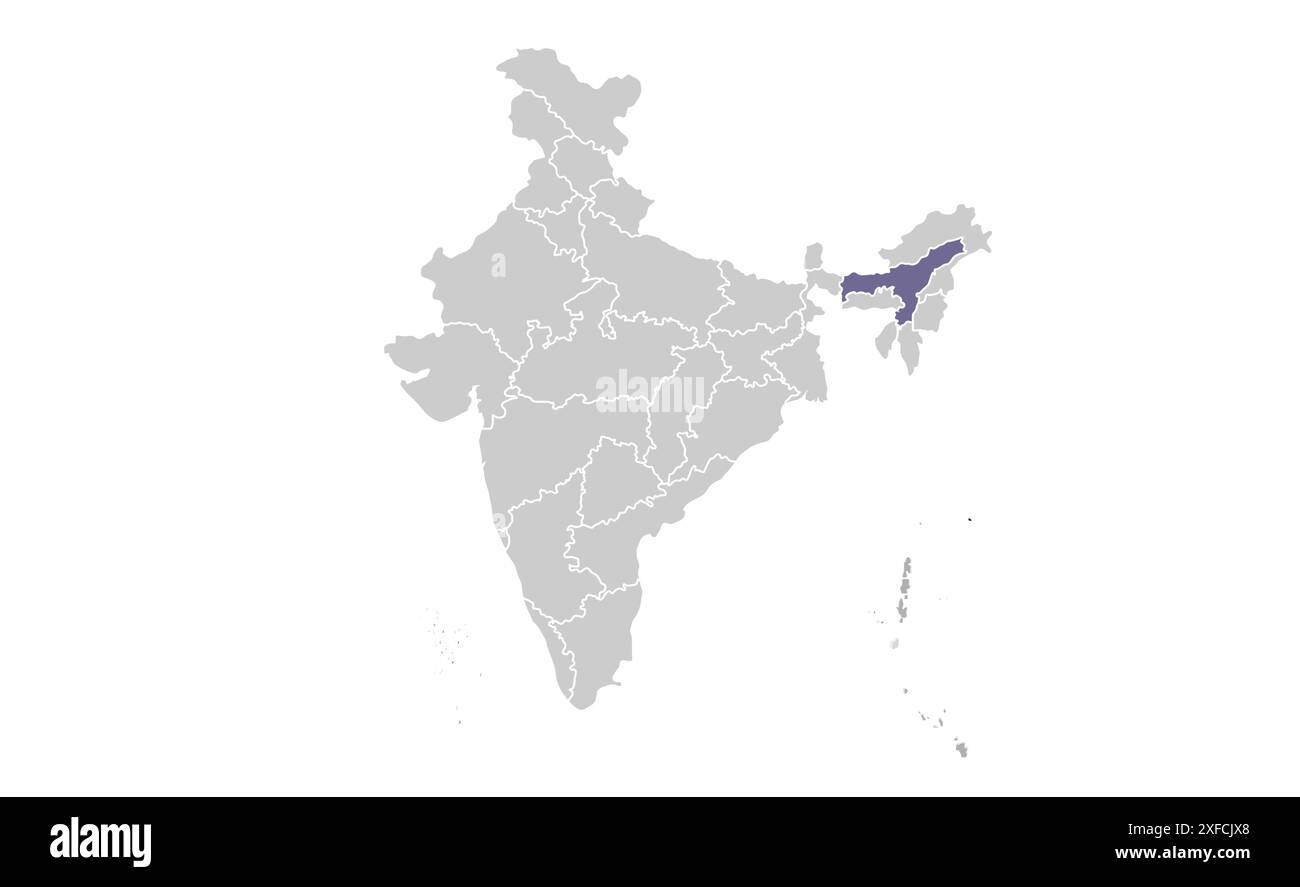 Assam political map1, State of India, Republic of India, government ...