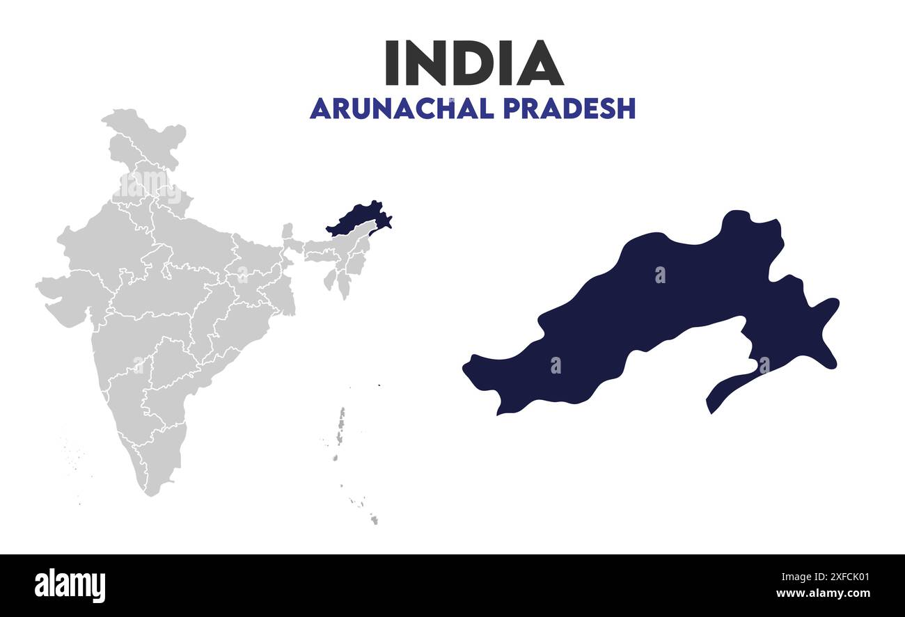 Arunachal Pradesh Map graphic1, State of India, Republic of India, government, Political map ...
