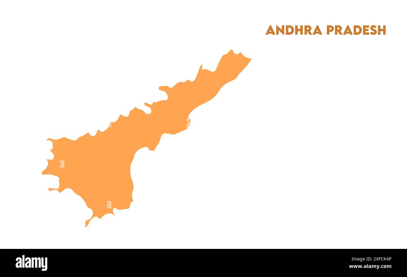 Andhra Pradesh vector map1, State of India, Republic of India ...