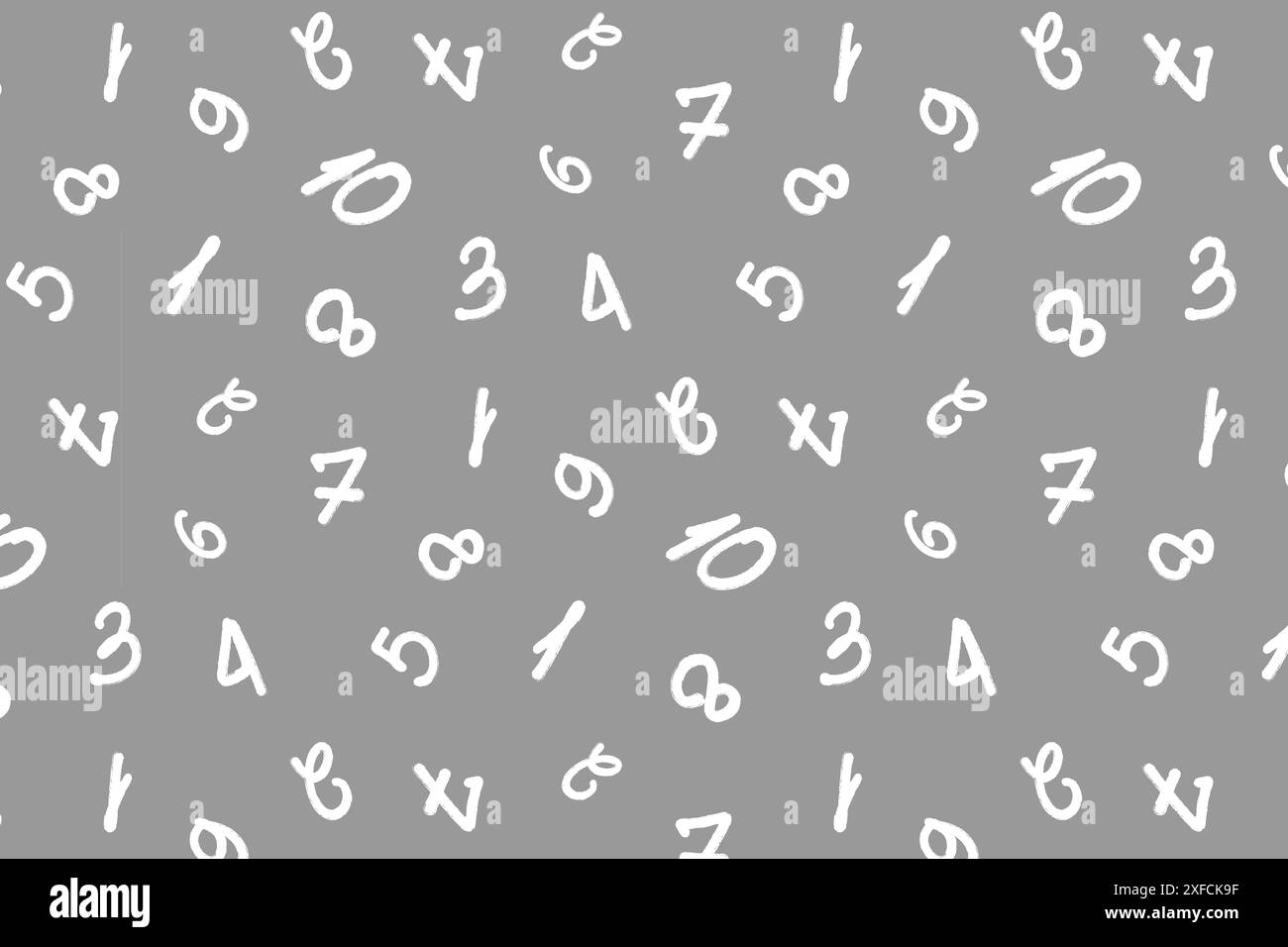 Mathematical pattern on a gray background - different numbers in random ...