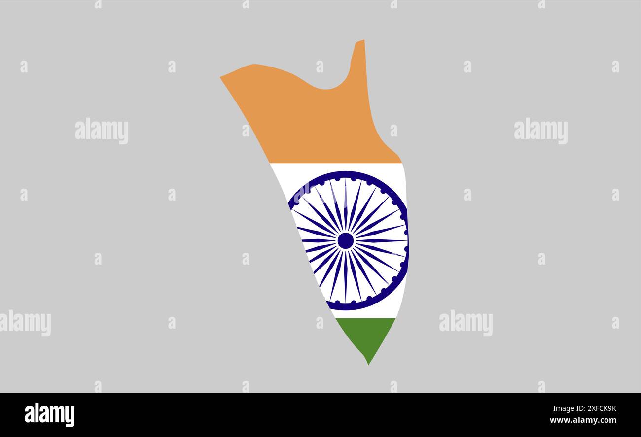 Goa Map with Indian flag1, State of India, Republic of India ...