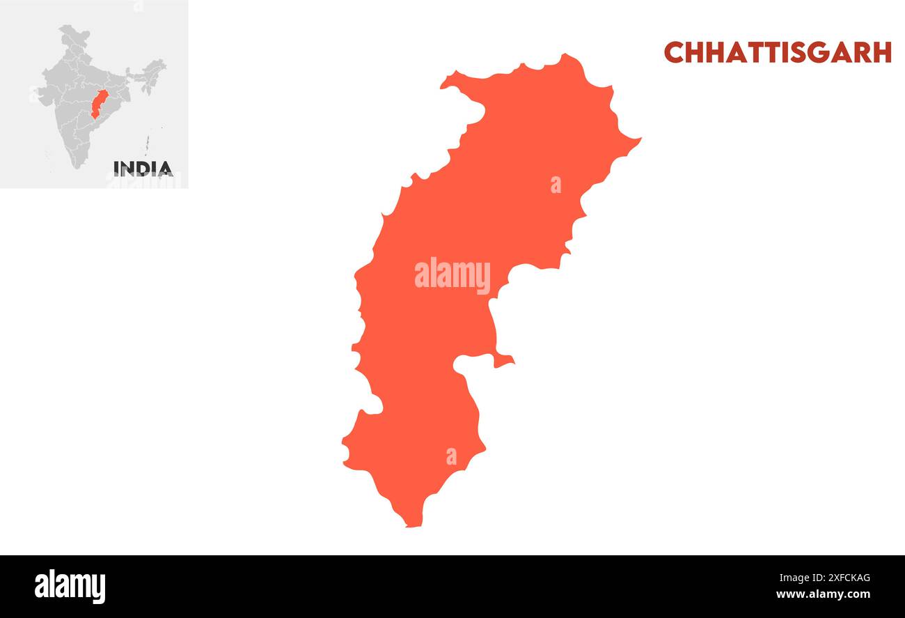 Chhattisgarh administrative map1, State of India, Republic of India ...