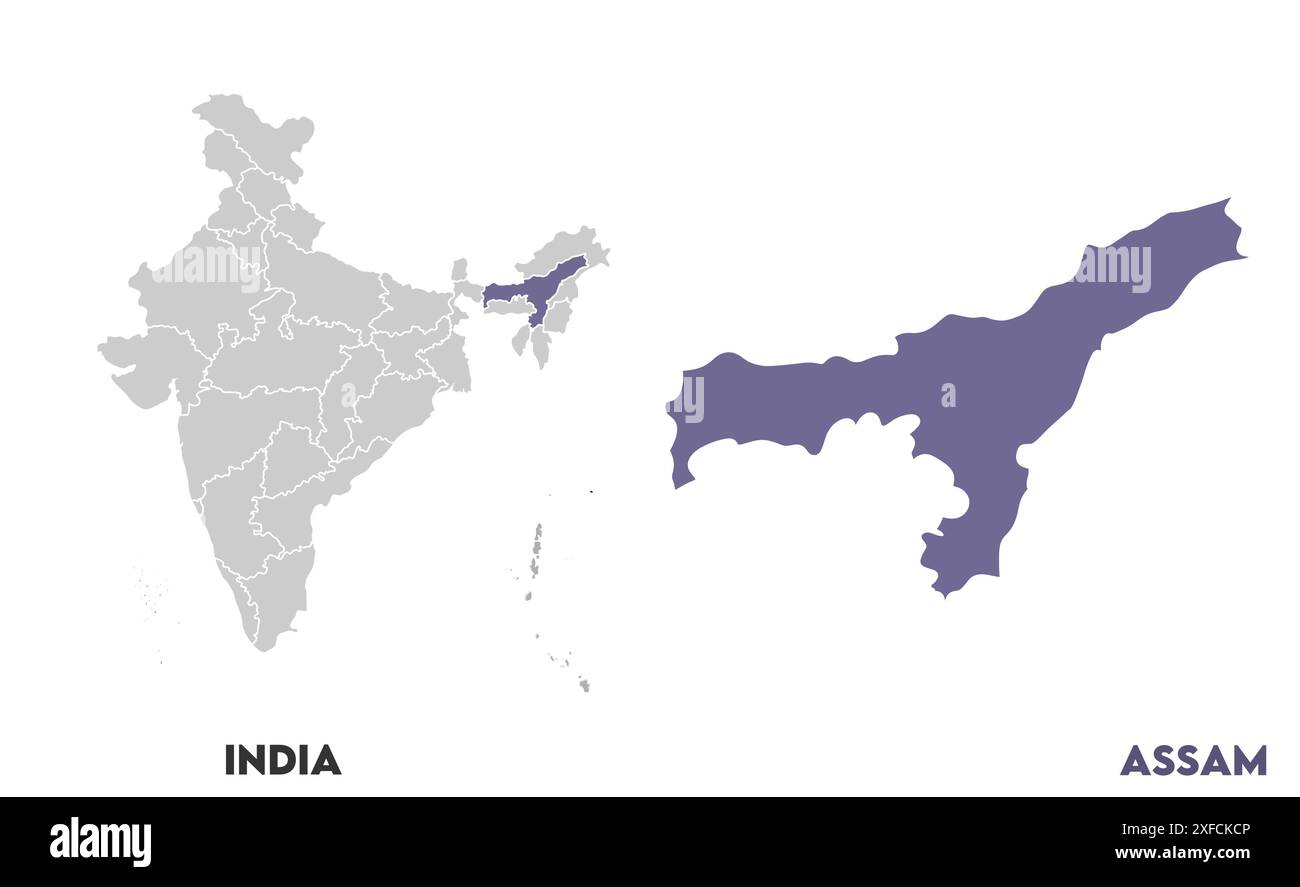 Assam Map1, State of India, Republic of India, government, Political ...
