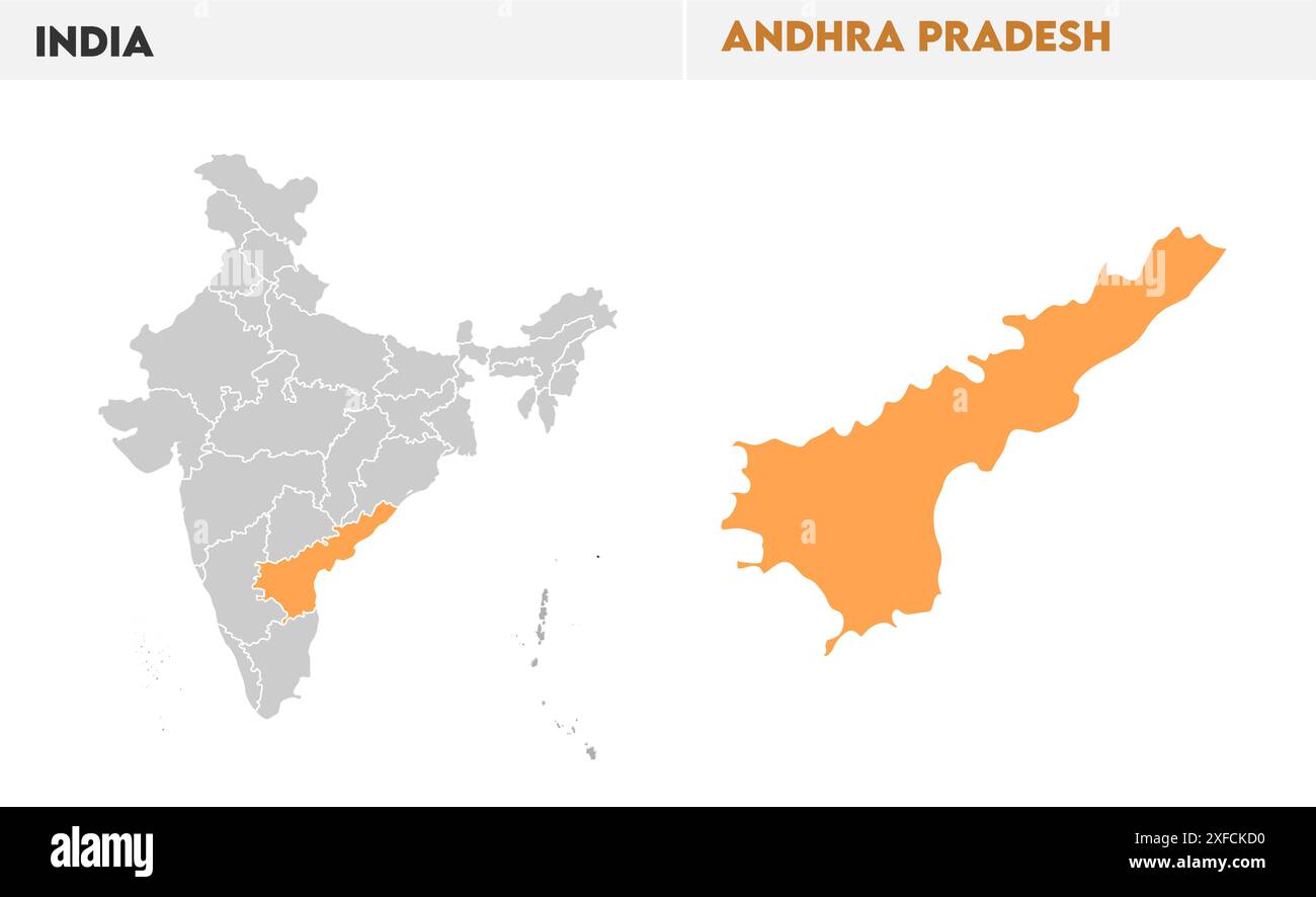 Andhra Pradesh map vector illustration1, State of India, Republic of ...