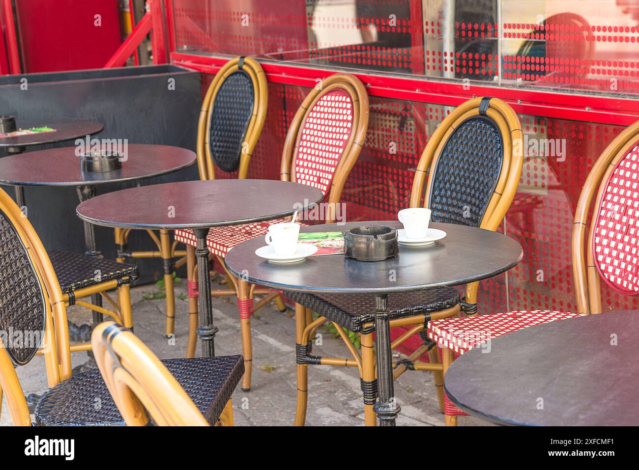 Paris cafe terrace chairs art hi-res stock photography and images - Alamy