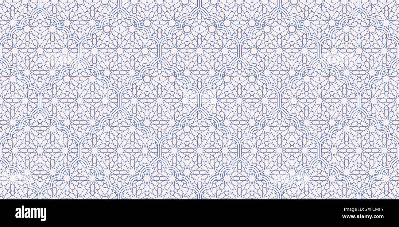 Thin line ornamental islamic background. Mashrabiya arabesque arabic ...