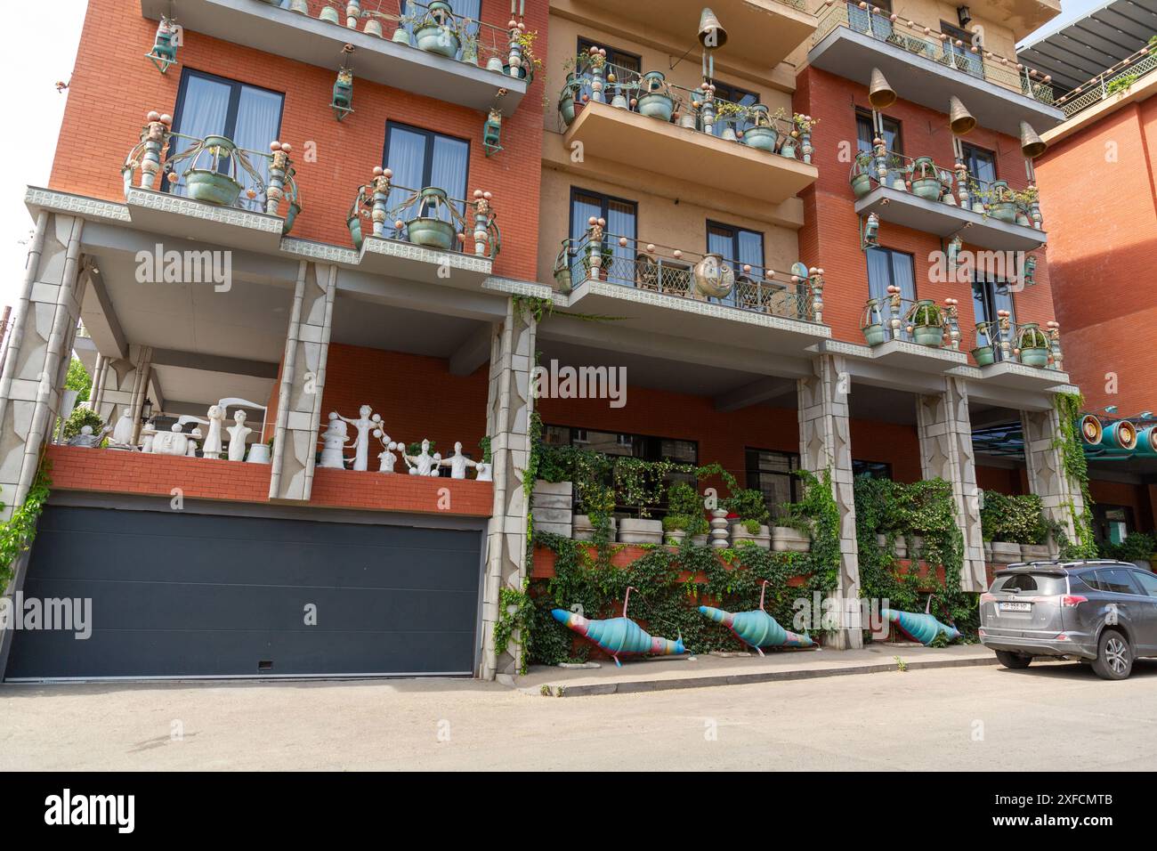 Tbilisi, Georgia - 16 JUNE, 2024: Front facade of the Brim Hotel ...