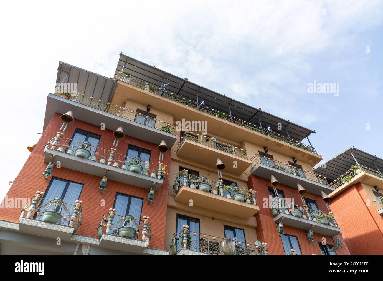 Tbilisi, Georgia - 16 JUNE, 2024: Front facade of the Brim Hotel ...