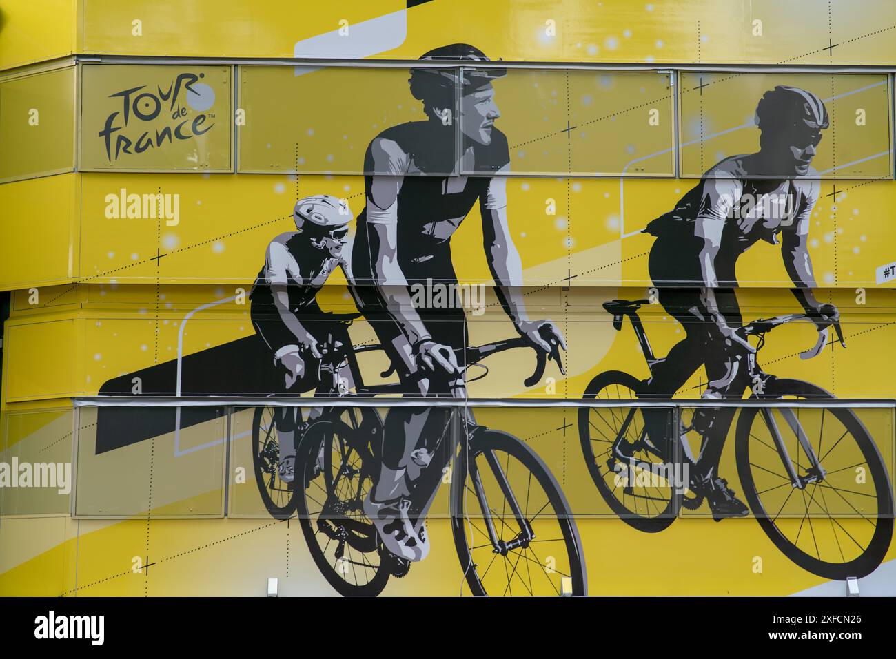 Tour of France: tour logo at the finish line and for all the french ...