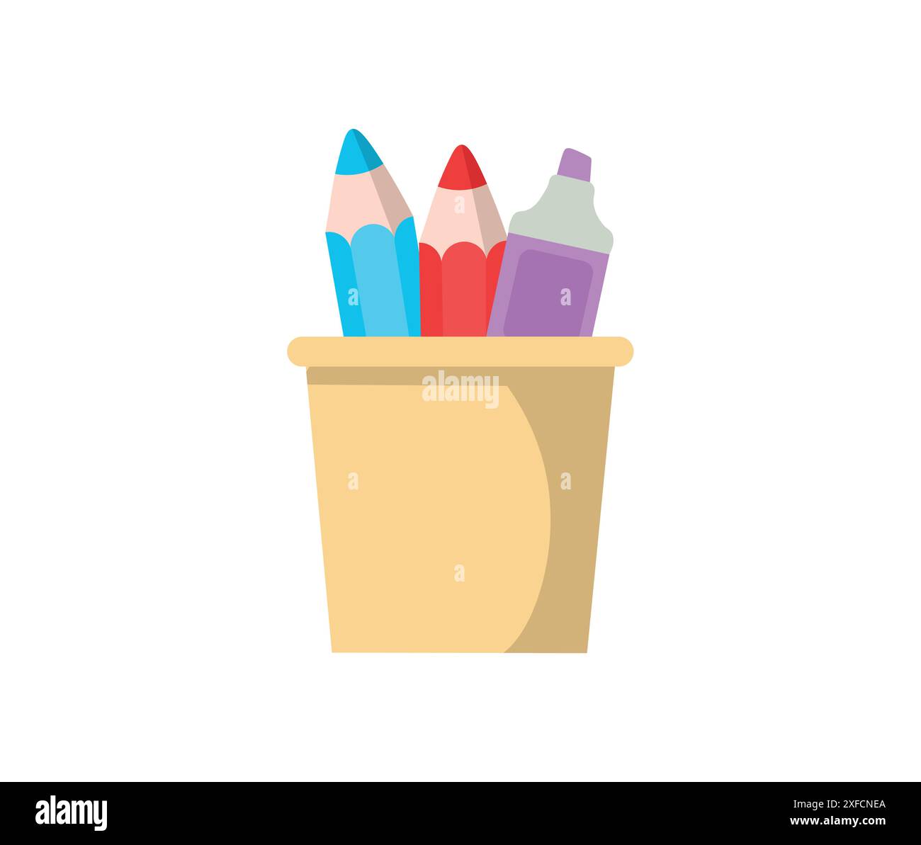 Colorful pen stand symbol Stock Vector Image & Art - Alamy