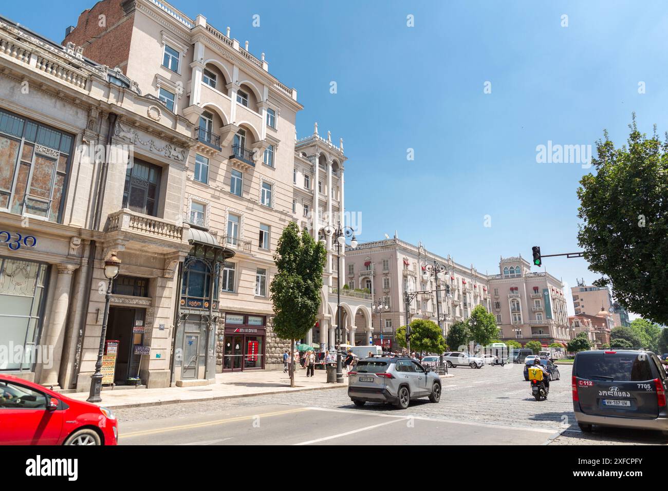 Tbilisi, Georgia - 17 JUNE, 2024: Marjanishvili Square is a major ...