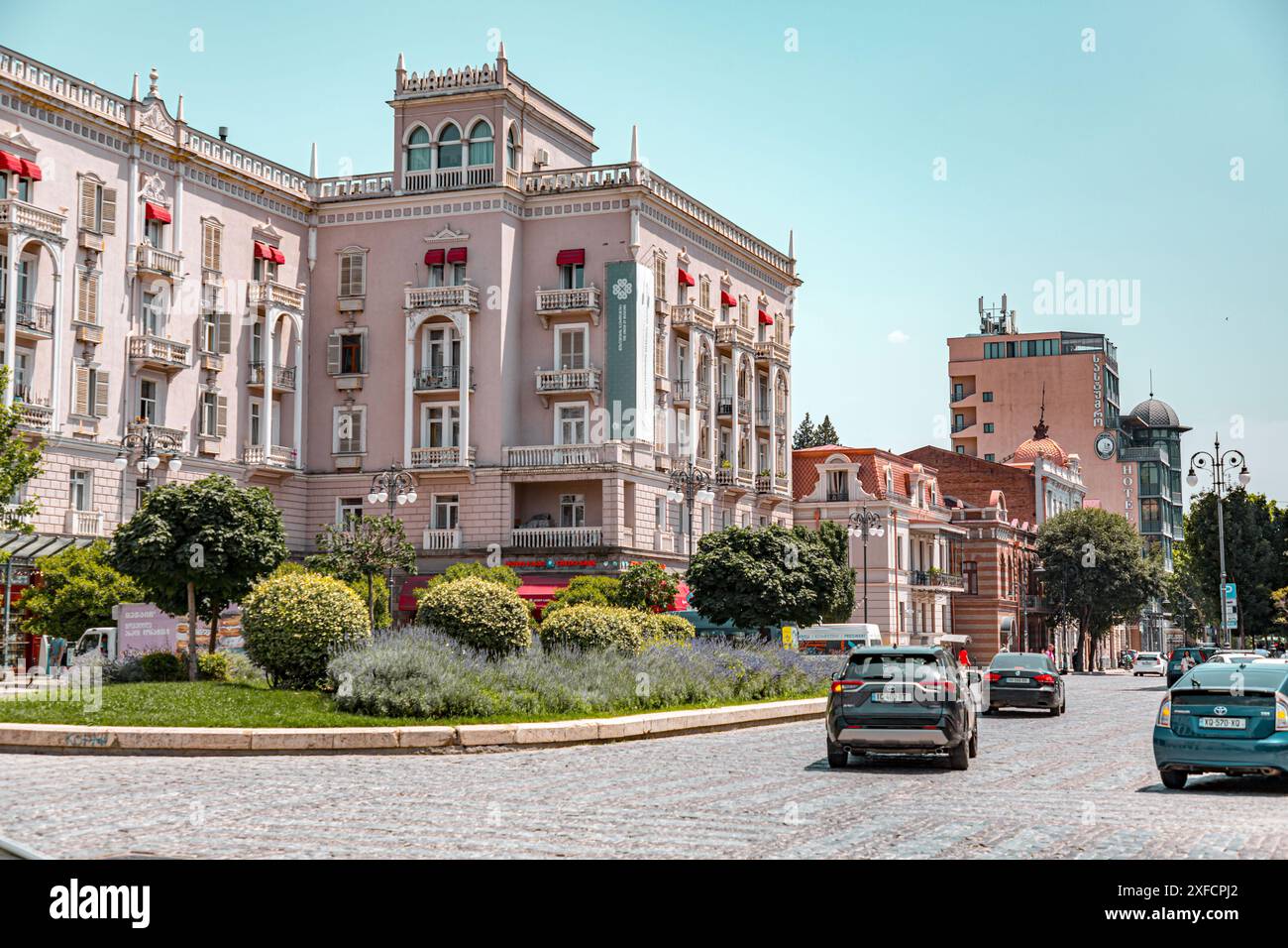 Tbilisi, Georgia - 17 JUNE, 2024: Marjanishvili Square is a major ...