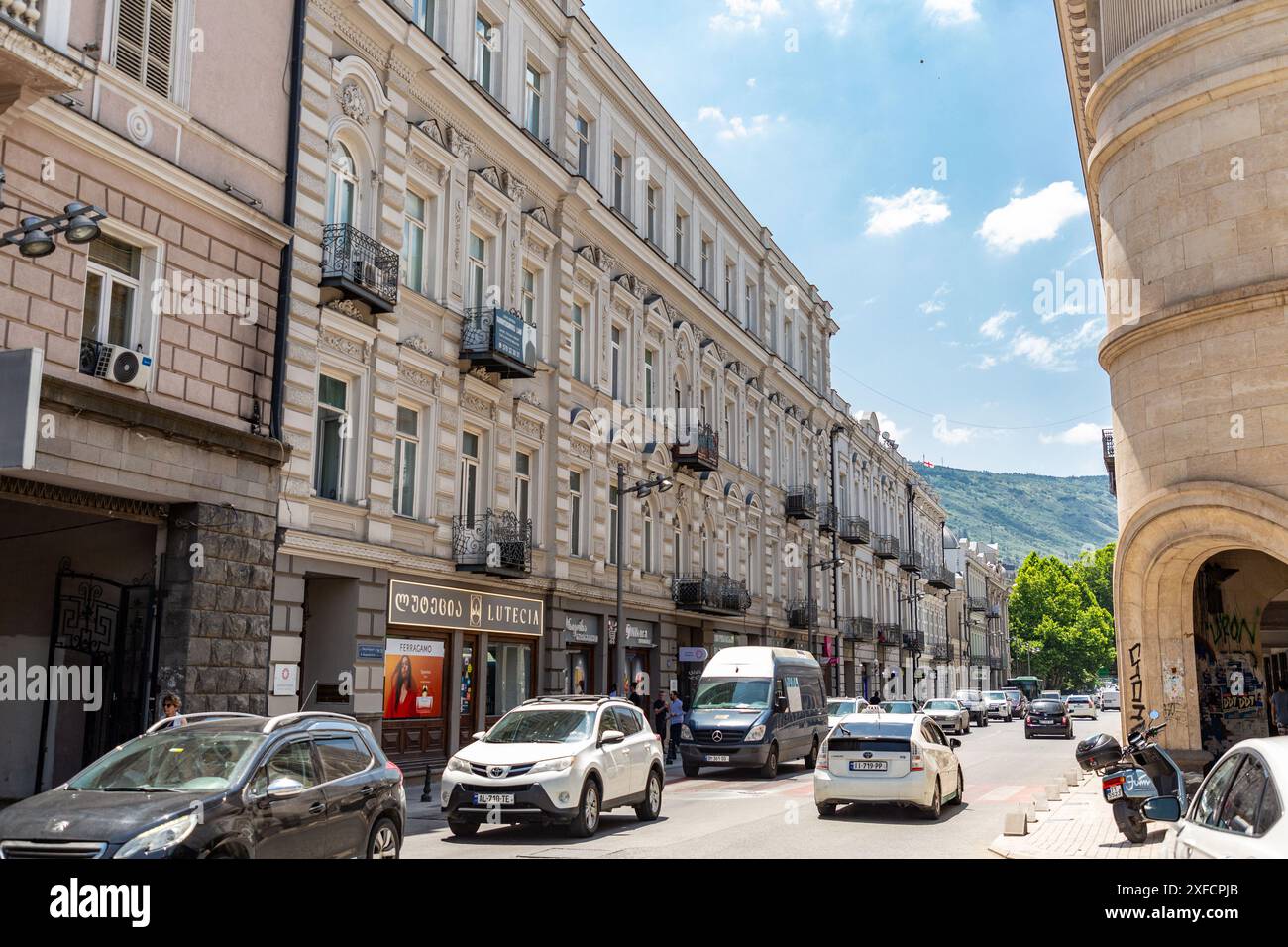 Tbilisi, Georgia - 17 JUNE, 2024: Marjanishvili Square is a major ...