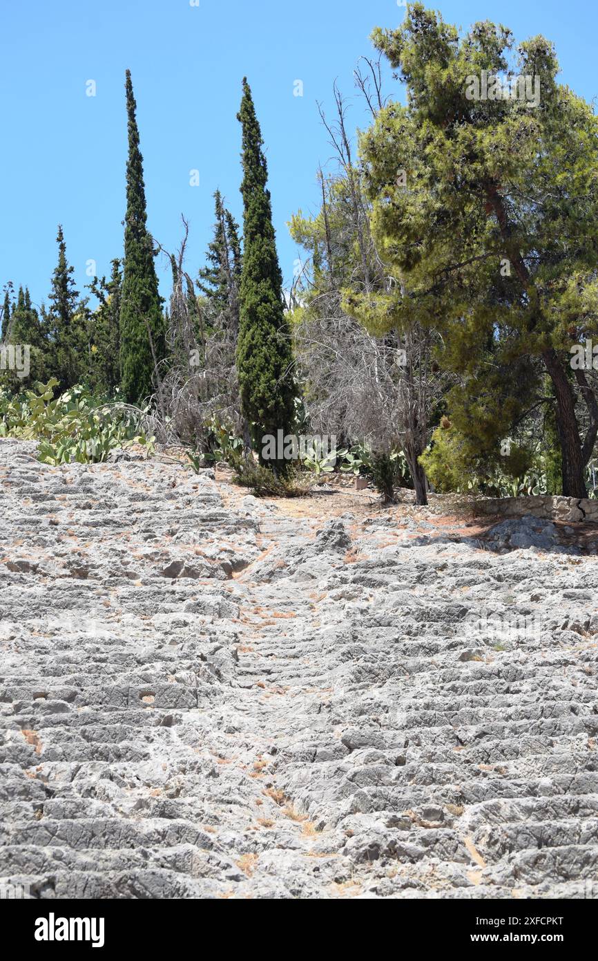 ancient Argos theater in Peloponnese, South of Greece Stock Photo - Alamy