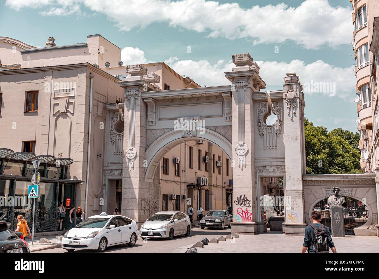 Tbilisi, Georgia - 17 JUNE, 2024: Marjanishvili Square is a major ...