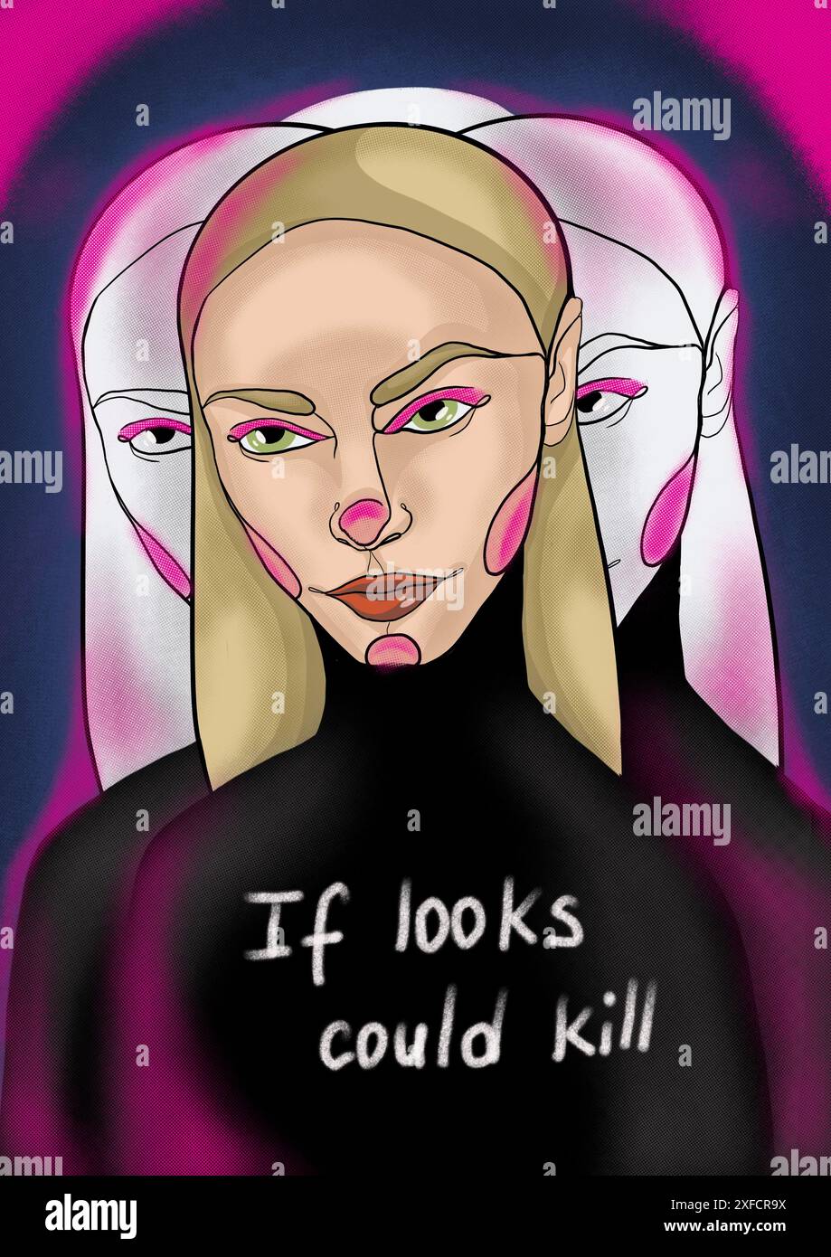 If looks could kill Illustration Stock Photo - Alamy