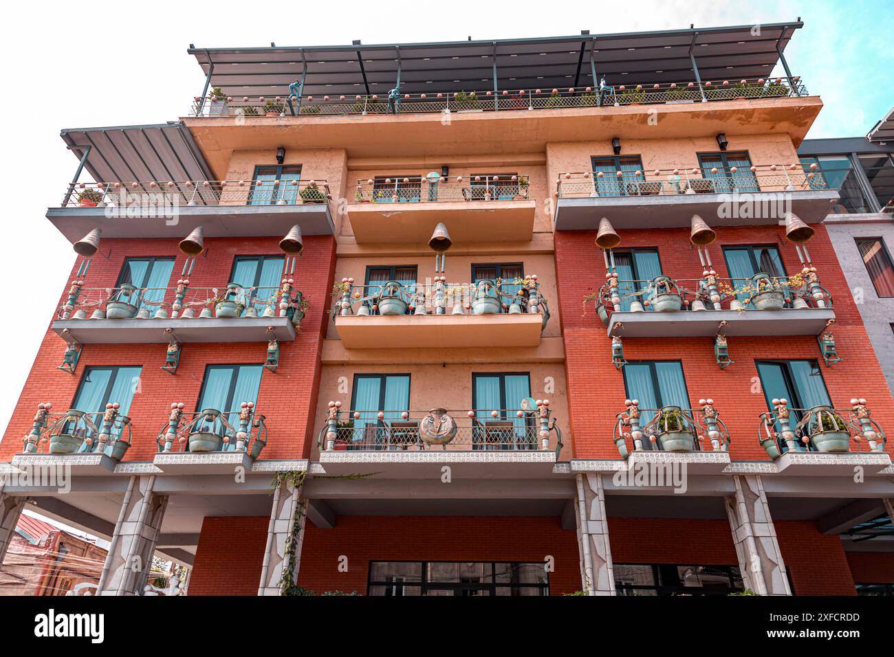 Tbilisi, Georgia - 16 JUNE, 2024: Front facade of the Brim Hotel ...