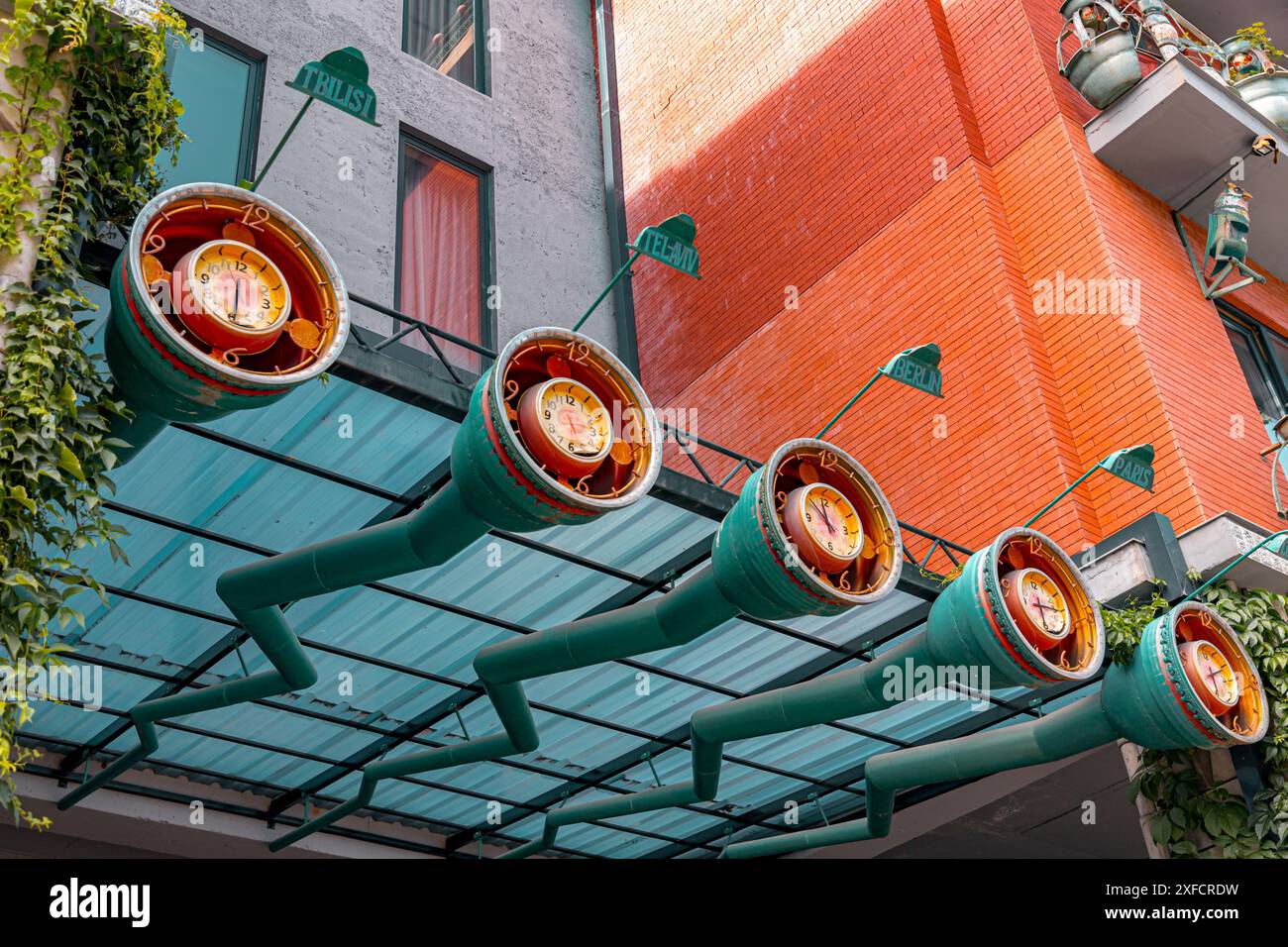 Tbilisi, Georgia - 16 JUNE, 2024: Front facade of the Brim Hotel ...