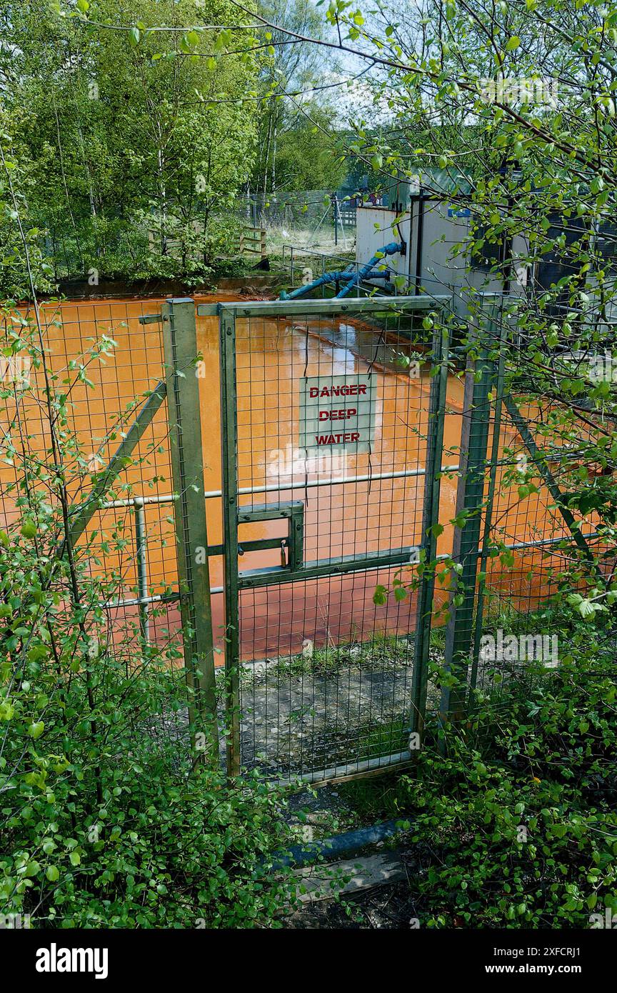 A locked security gate prevents unauthorised access to a deep water ...