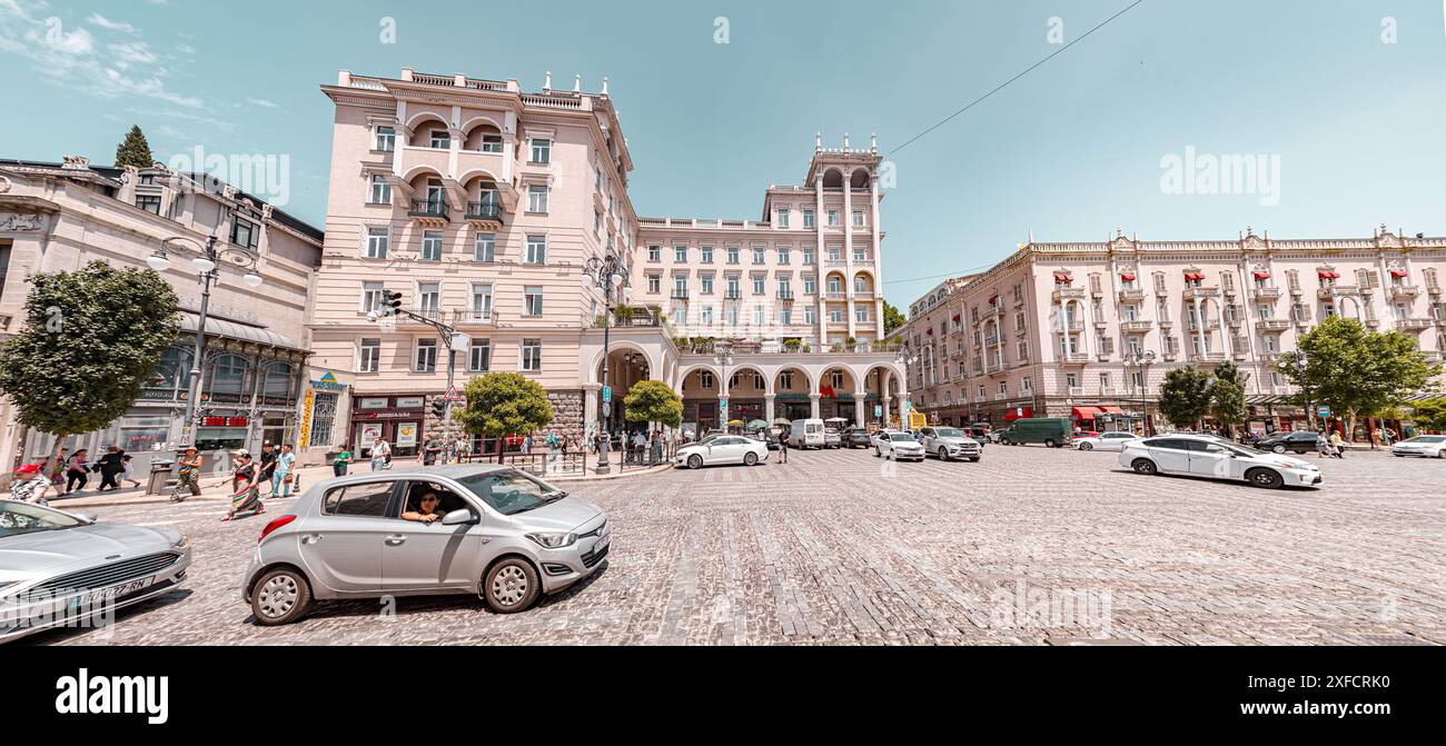 Tbilisi, Georgia - 17 JUNE, 2024: Marjanishvili Square is a major ...
