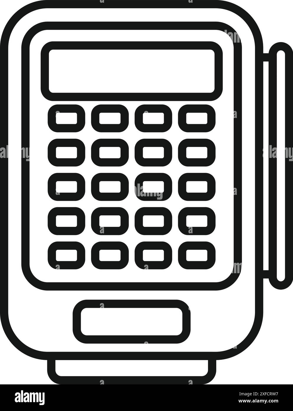 Mobile pos terminal with blank screen accepting contactless payment ...